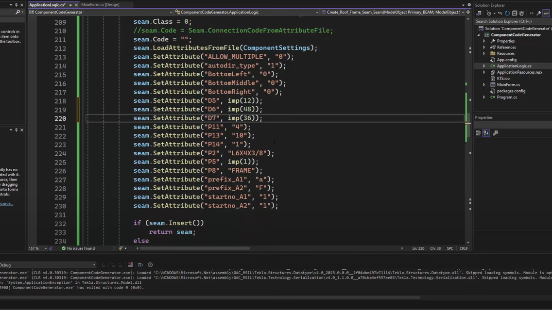 Component Code Generator | Tekla